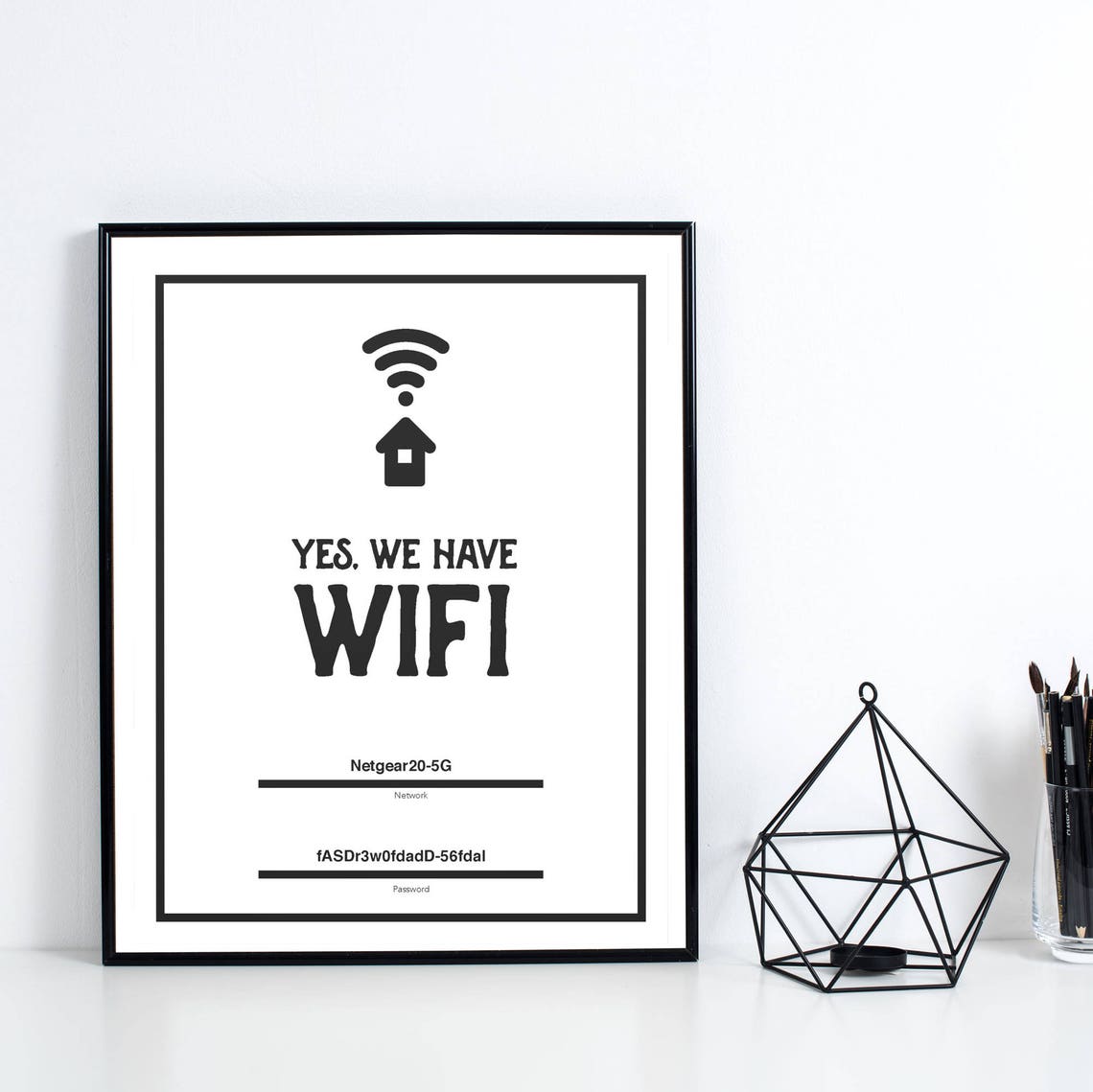 Wifi Password Printable, Guest Room Sign, Customized, Editable, Wifi ...