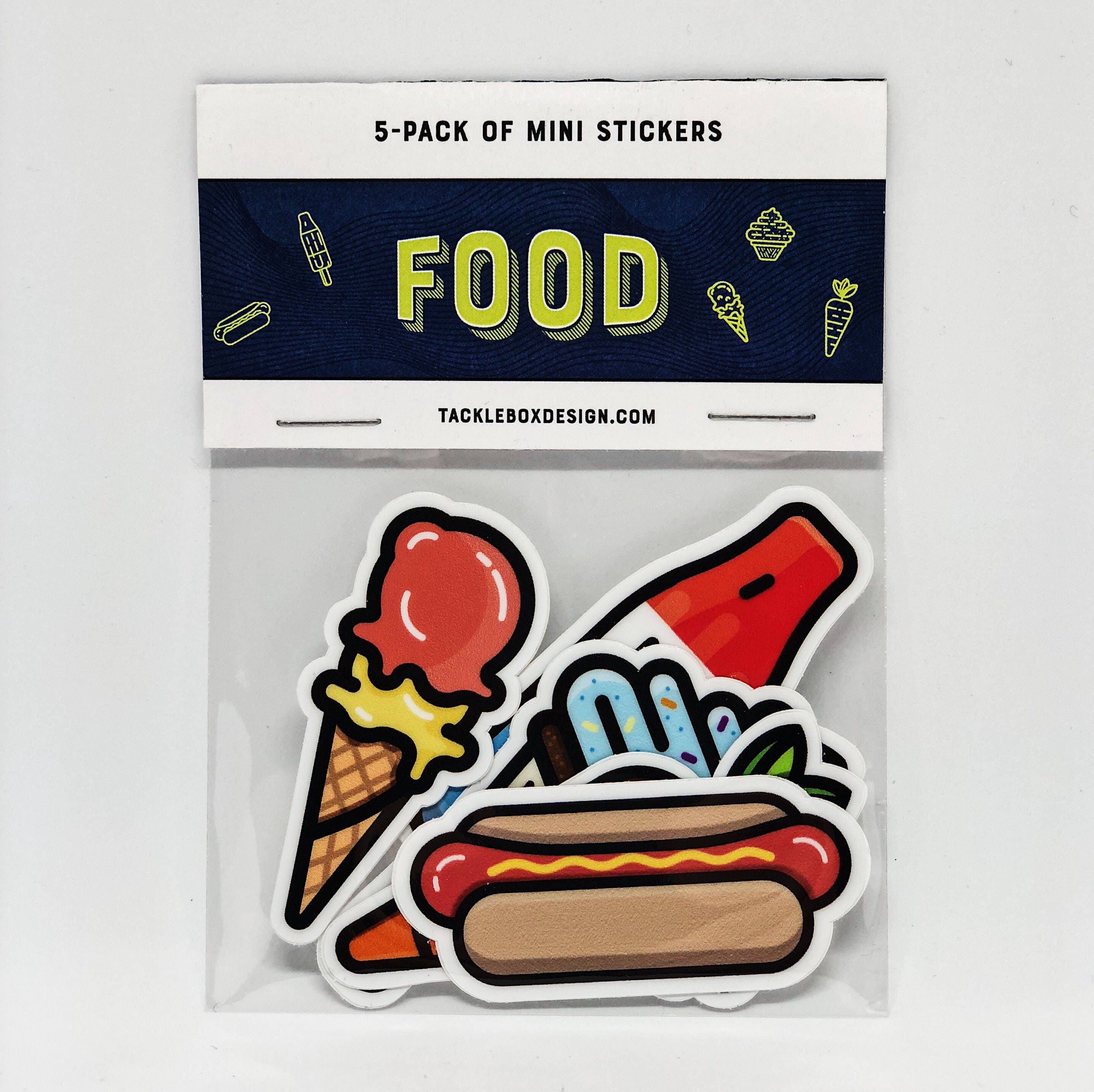 Food Stickers Stickers 5 Pack Food Sticker Set Monthly - Etsy