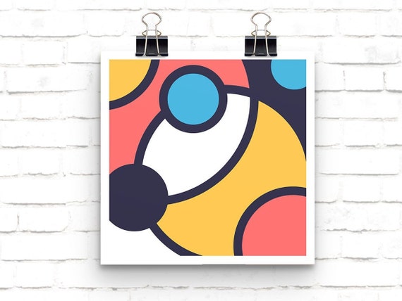 Printable Circles Poster Pattern Print Circle Pattern | Etsy