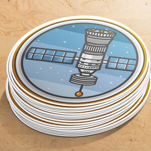 Satellite Sticker for Laptop, Sticker for Yeti Cup, Space Sticker, Cute ...