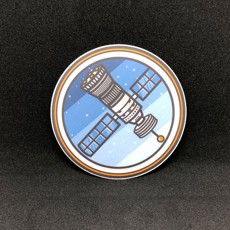 Satellite Sticker for Laptop, Sticker for Yeti Cup, Space Sticker, Cute ...