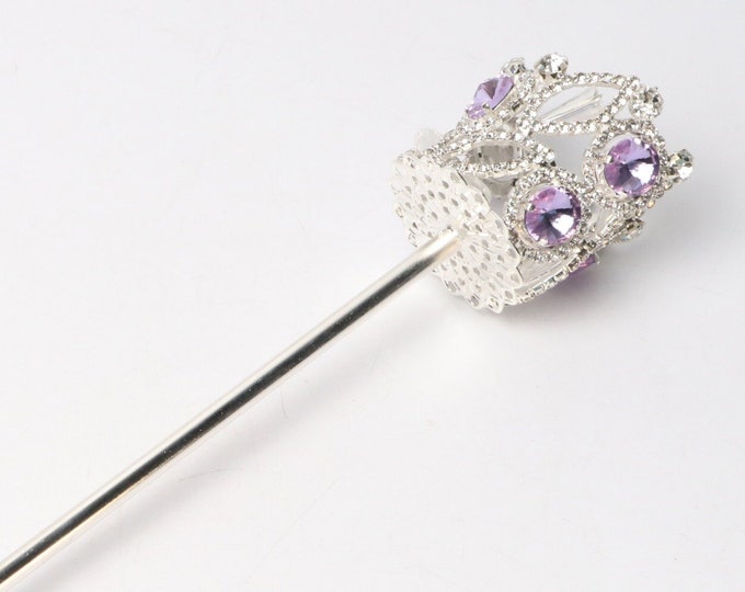 FAST SHIPPING Beautiful Silver Scepter With Lilac Stones, Gorgeous ...