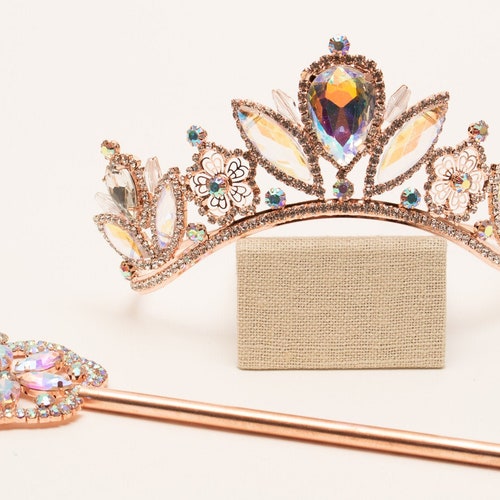 FAST SHIPPING Beautiful Gold Girl Sparkling Tiara With | Etsy