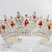 FAST SHIPPING!! Gold With Orange Stones Tiara, Gorgeous Gold Tiara ...