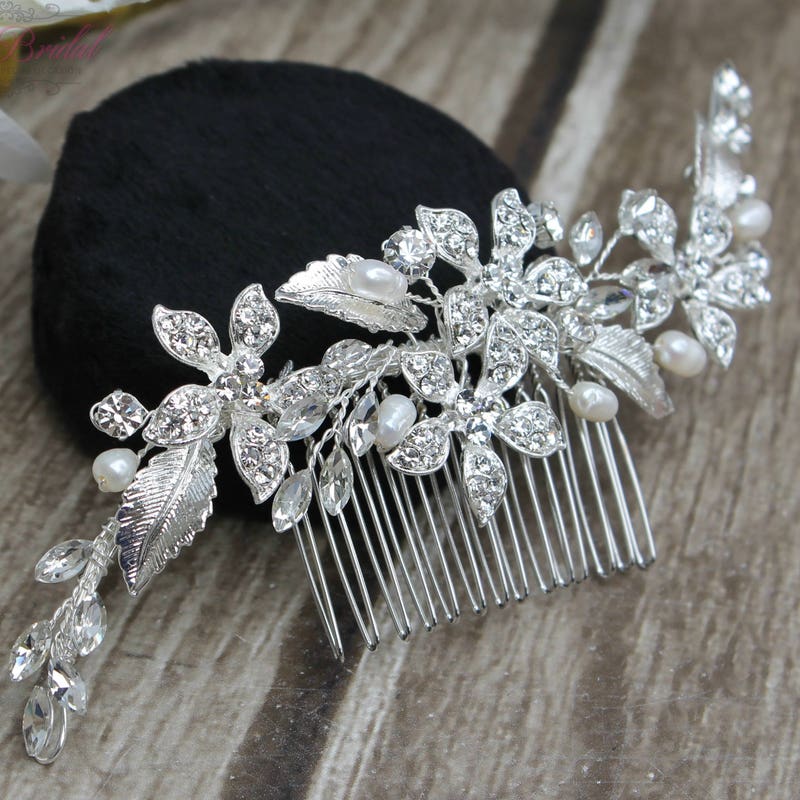 Silver Bridal Hair Comb - Etsy