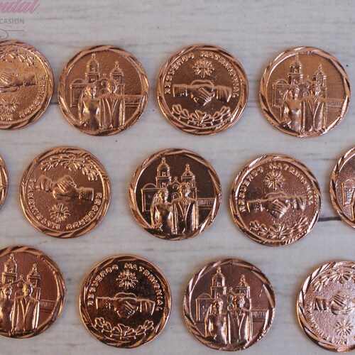 Small Unity Coins Gold Wedding Arras Coins | Etsy