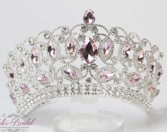 FAST SHIPPING!!! Silver Tiara With Red/burgundy Crystal, Communion ...
