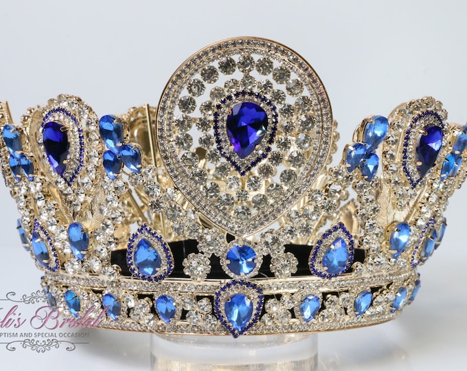 FAST SHIPPING!! Gold Round Crown, Royal Crown, Full Crown, Tiara ...