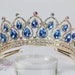 FAST SHIPPING!!! Gold With Royal Blue and AB Stones Tiara, Gorgeous ...