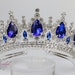 FAST SHIPPING!!! Silver With Blue Stones Tiara, Gorgeous Silver Tiara ...