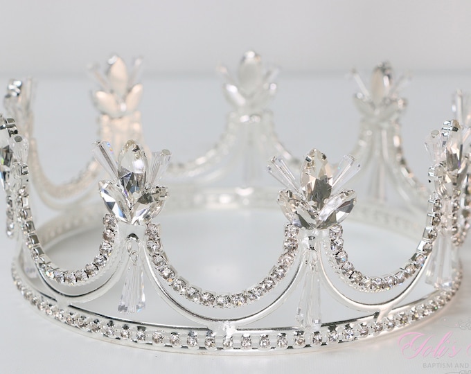 Fast Shipping Rose Gold Crown, Vintage Crown, Round Crown, Crystal ...