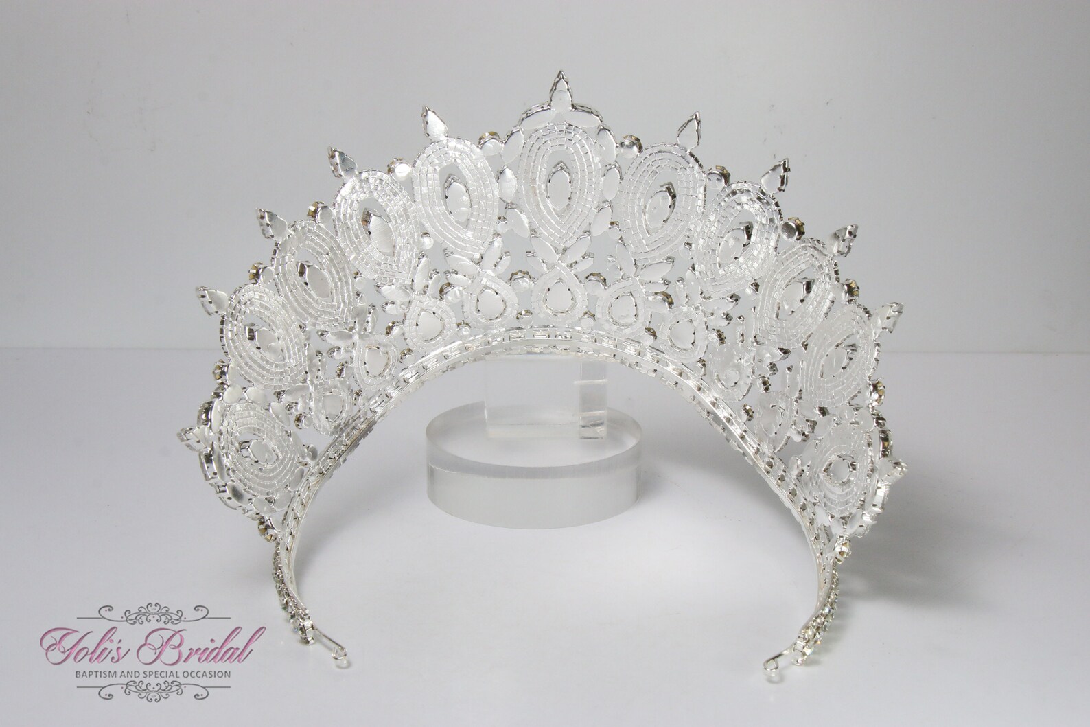 FAST SHIPPING 4.5 Tall, Beautiful Silver Crown, Silver Tiara, Beauty ...