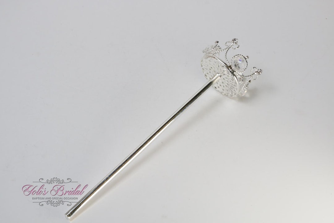 FAST SHIPPING!! Princess Wand, Silver Scepter, Crystal Scepter ...