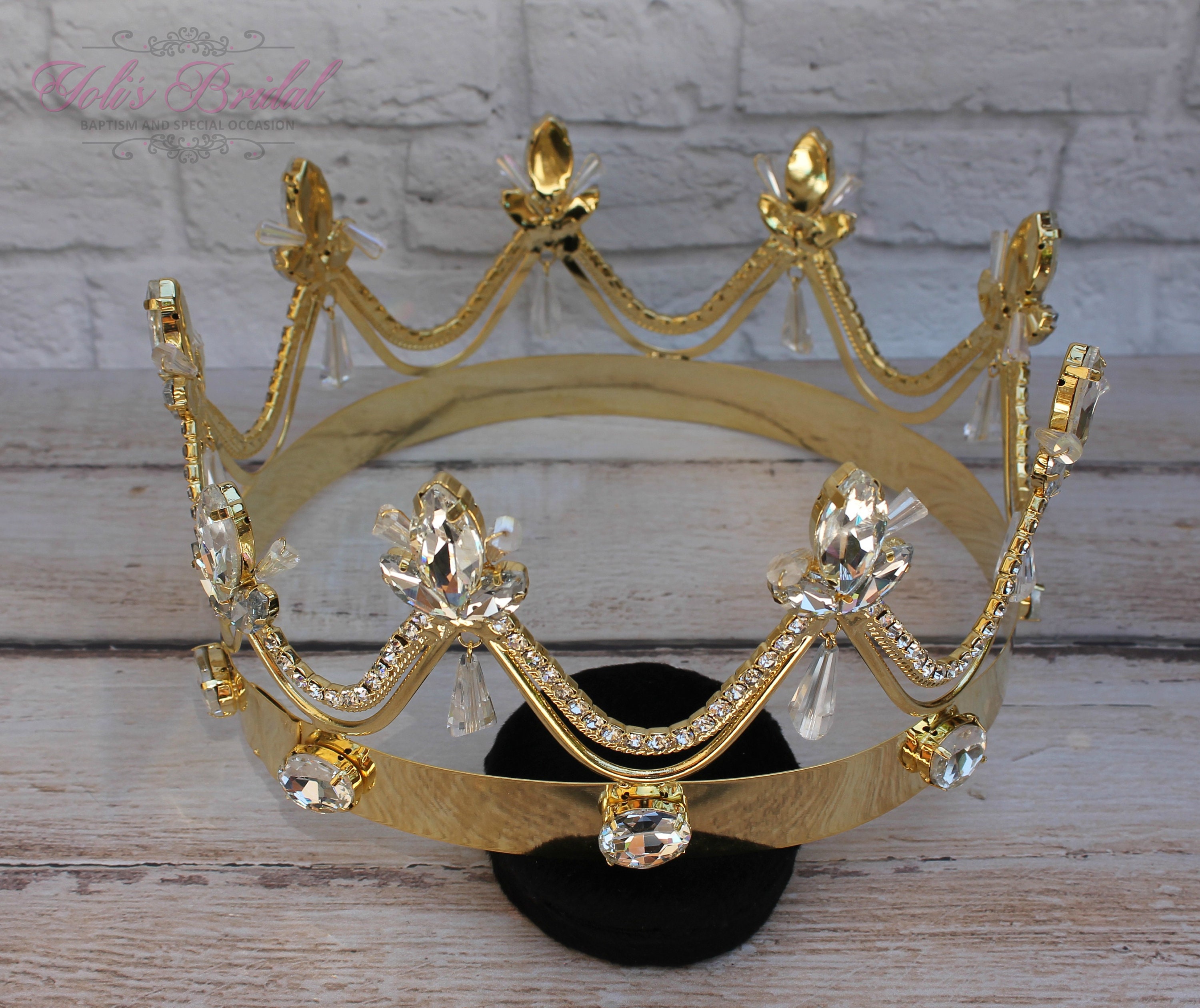 Fast Shipping!! Male Full Round Crown, King Crown, Adult King Crown ...