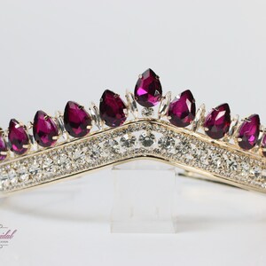 FAST SHIPPING! Gold Tiara With Purple Grape Crystals, Wedding, Crown ...