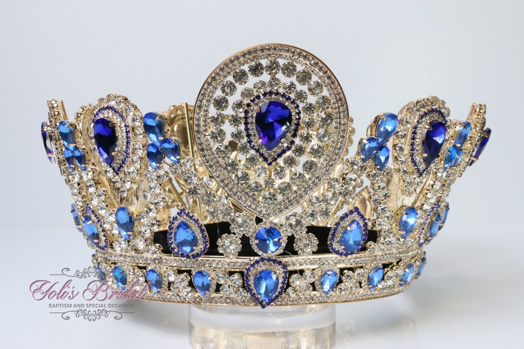 FAST SHIPPING Gold Round Crown, Royal Crown, Full Crown, Tiara, Pageant ...