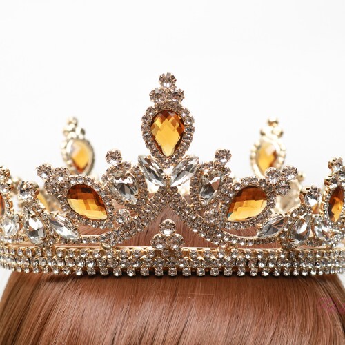 FAST SHIPPING Gold Round Crown Circular Crown Full Crown - Etsy