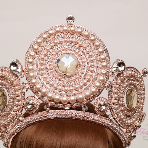 FAST SHIPPING Gold Round Crown Circular Crown Full Crown - Etsy