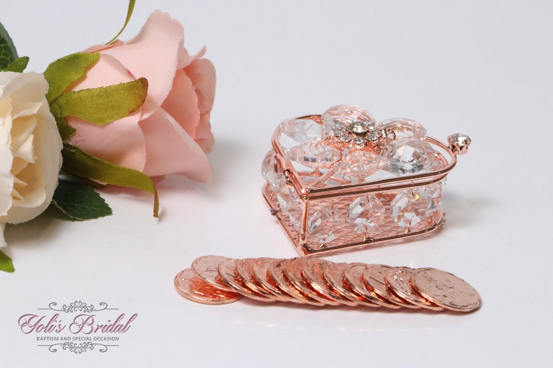 FAST SHIPPING!! Rose Gold Heart Wedding Arras, Arras De Boda, Unity ...
