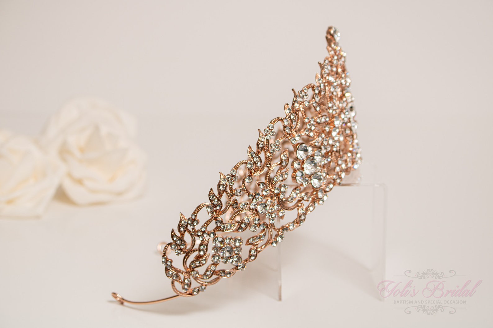 FAST Shipping!!! Rose Gold Swarovski Bride Tiara, Crystal Tiara ...