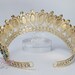 FAST SHIPPING Gold With Jade Stones Crown, Gorgeous Gold Tiara ...