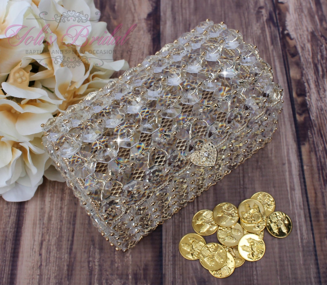 New!! BIG Gold Box, Elegant and Sparkling Arras, Arras De Boda, Wedding ...