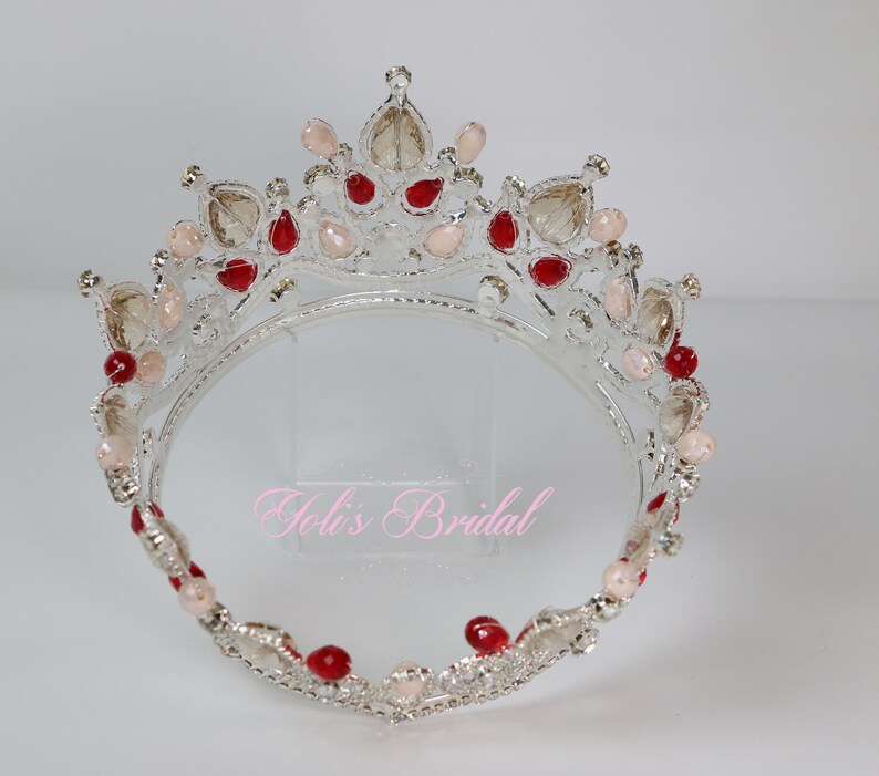 FAST SHIPPING!!! Silver and Ruby and Little Girl Round Crown, Royal ...