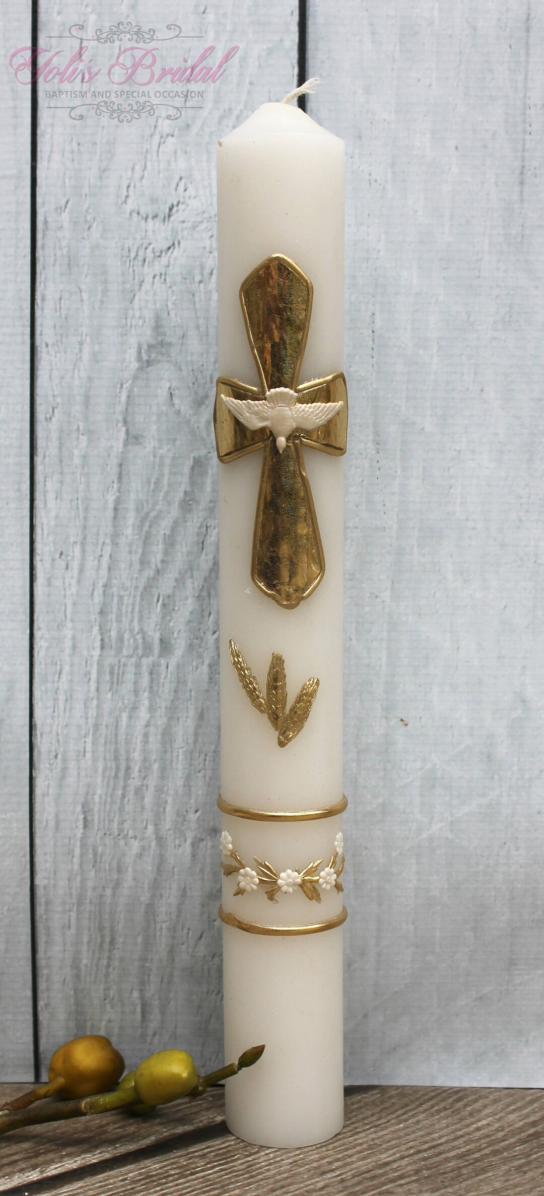 FAST SHIPPING!! Beautiful Gold Candle for Any Occasion, Wedding Candle ...