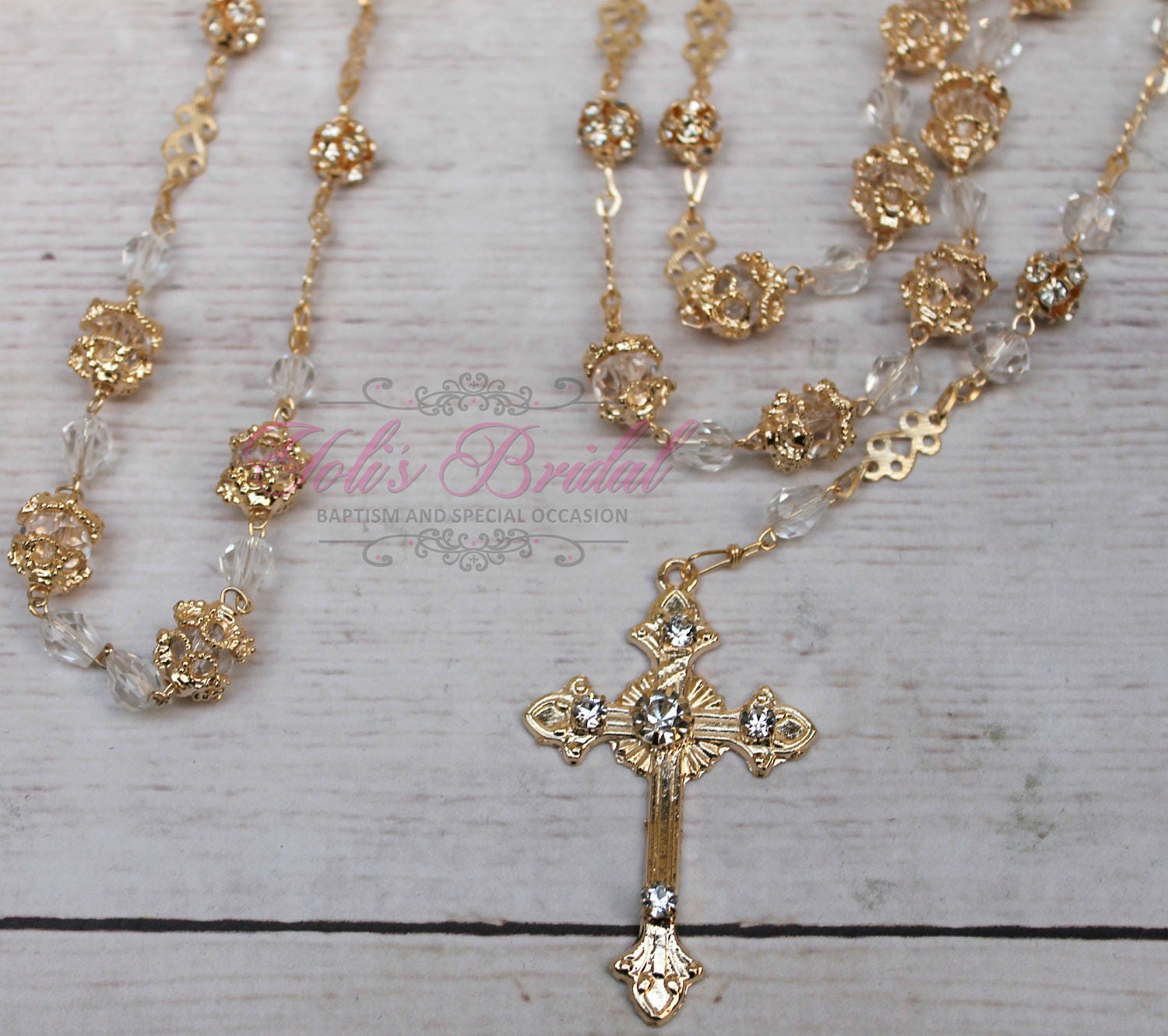 FAST SHIPPING!! Handcrafted Beautiful Gold Rosary, Wedding Rosary ...