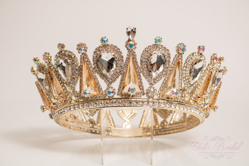 FAST SHIPPING Gold Round Crown Circular Crown Full Crown - Etsy