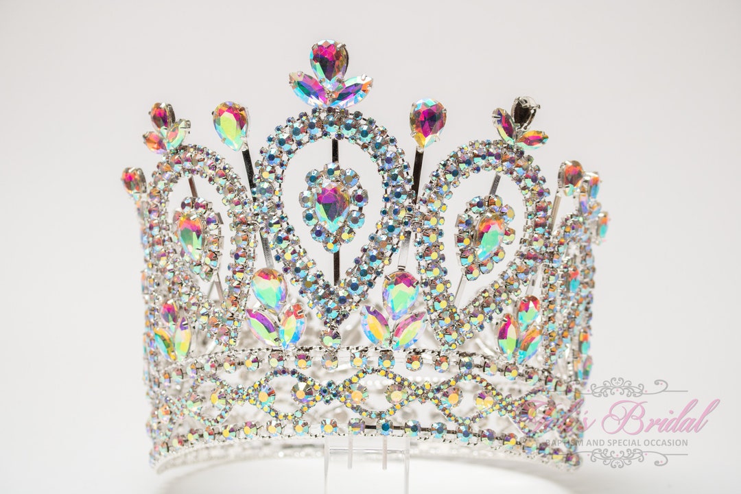 FAST SHIPPING! Silver Aurora Borealis Sparkling Tiara, Crystal Tiara ...