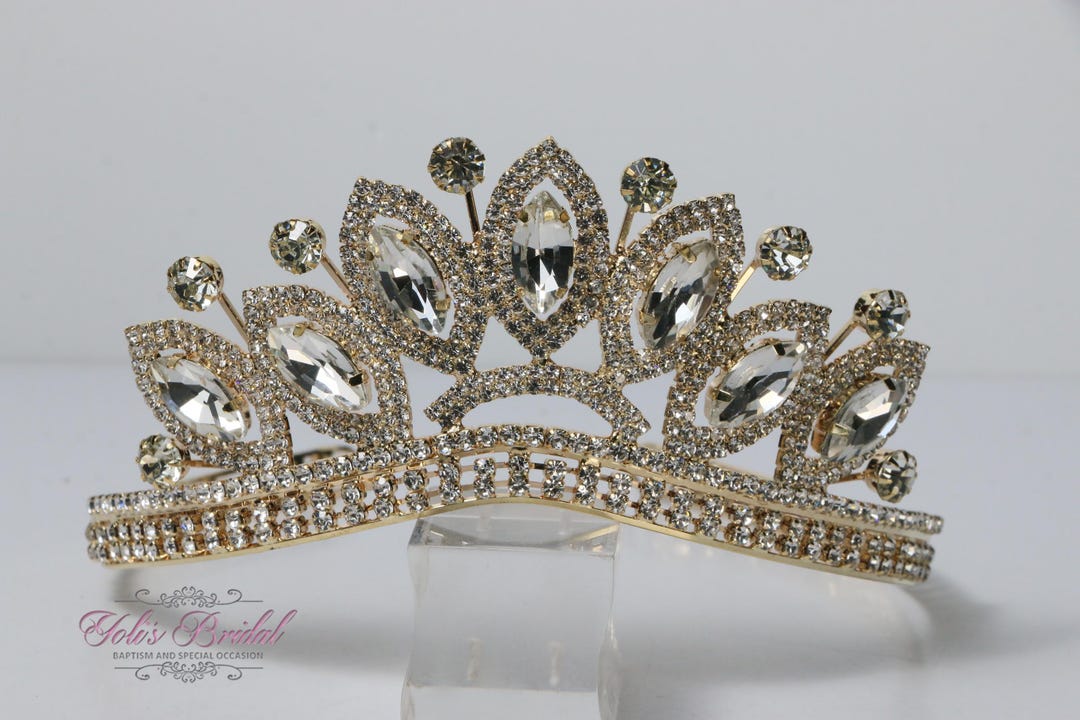 FAST SHIPPING!! Beautiful Gold Tiara, Gold Crown, Gorgeous Gold Tiara ...