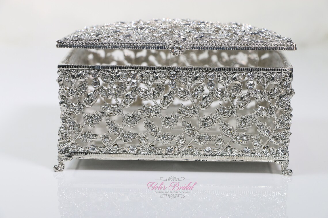 Fast Shipping Silver Beautiful Swarovski Crystal Box - Etsy