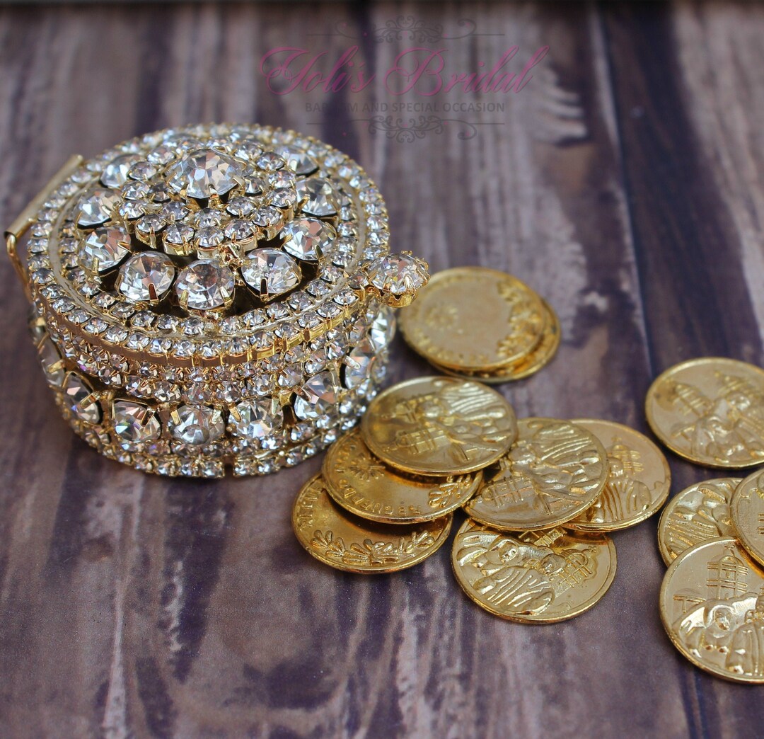 FAST SHIPPING!! Beautiful Sparkling Gold Arras, Crystal Gold Wedding ...