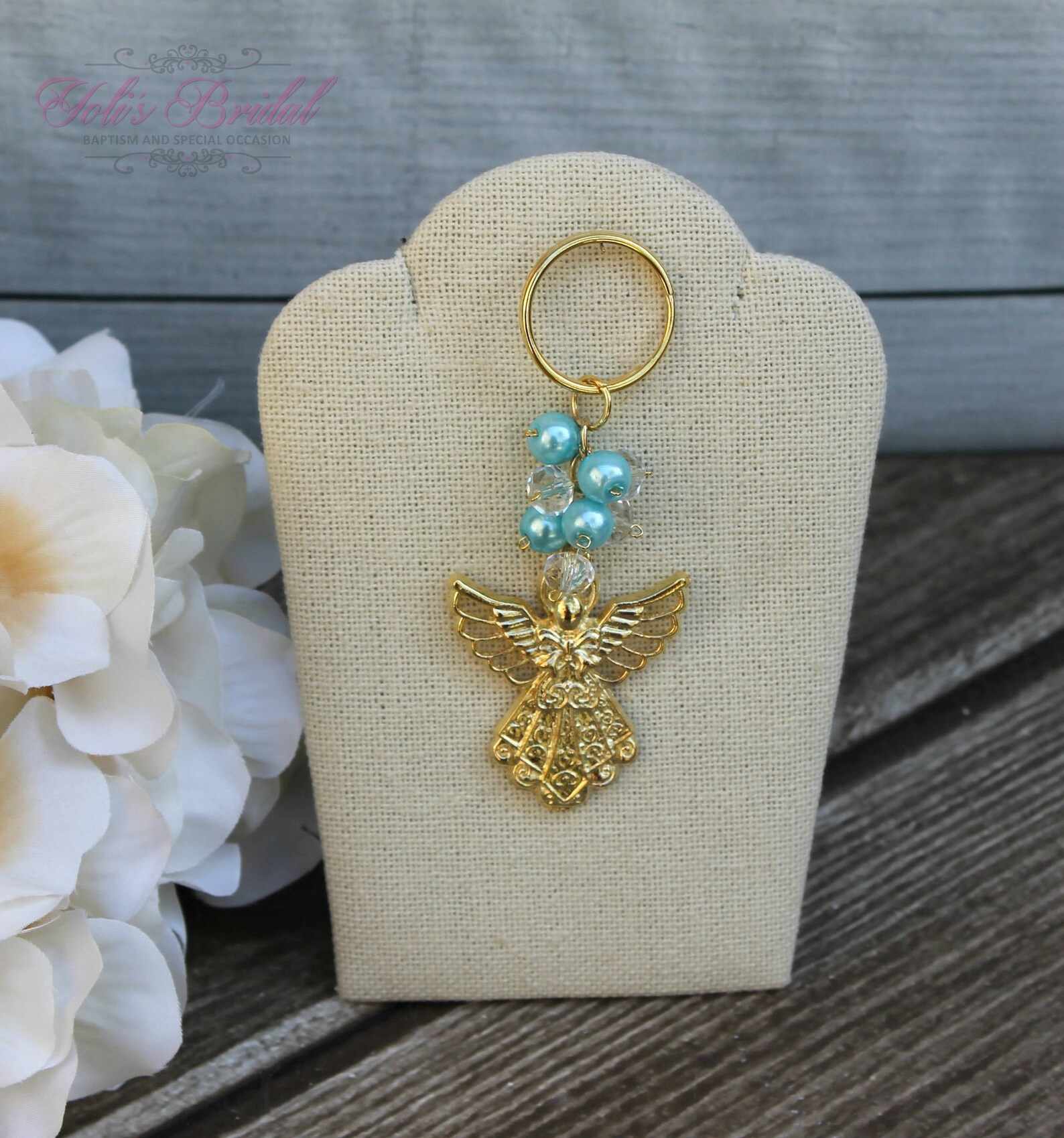 FAST SHIPPING 12 Pieces Gold Angel Key Chain Christening - Etsy