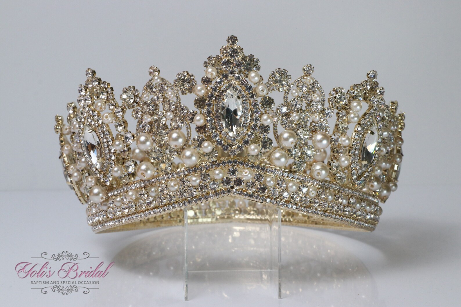 FAST SHIPPING!!! Gold Round Crown, Royal Crown, Full Crown, Tiara ...