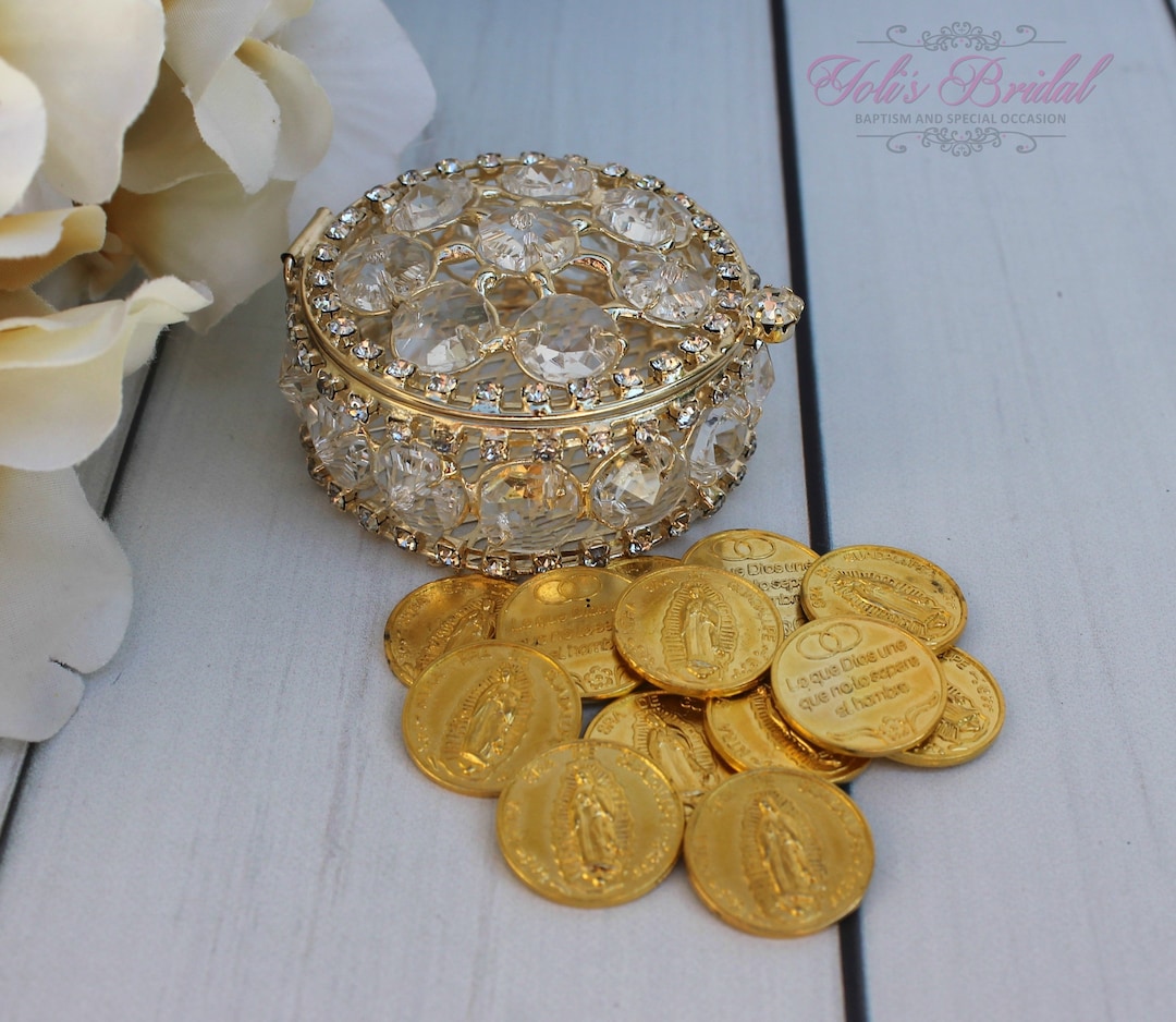 ENVÍO RÁPIDO!!! Hermoso conjunto de arras nupciales de oro brillante ...