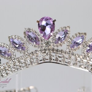 FAST SHIPPING Silver With Lilac Tiara, Gorgeous Silver Tiara, Stunning ...