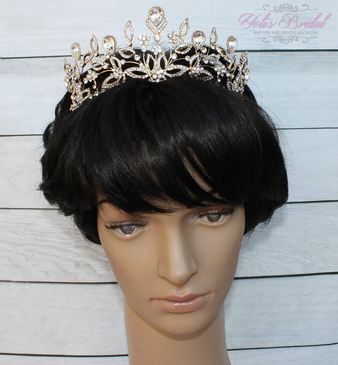 FAST Shipping Gold Swarovski Tiara Crystal Tiara wedding - Etsy