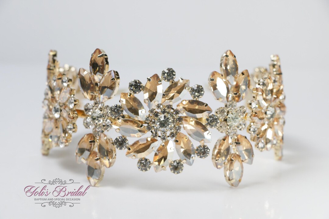 FAST SHIPPING!!! Gold Headband With Honey Stones, Bridesmaid Headband ...