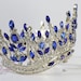 FAST SHIPPING! Gold With Blue Stones Tiara, Gorgeous Gold Tiara, Blue ...