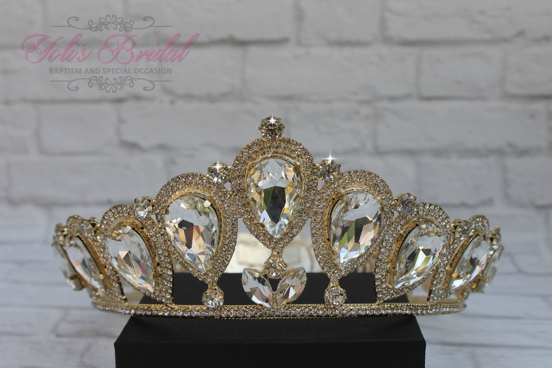 FAST SHIPPING!! Gold Round Crown, Royal Crown, Full Crown, Tiara ...