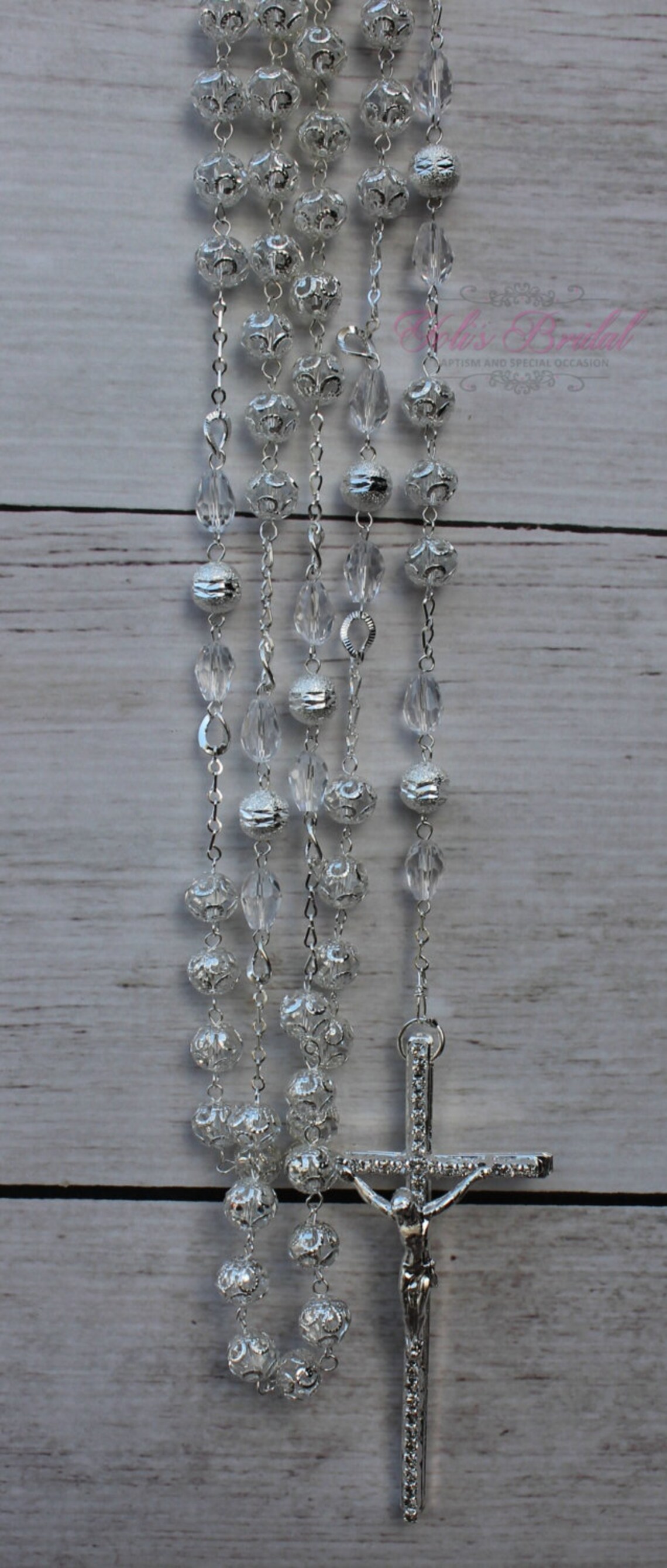 Beautiful Wedding Lasso with matching Mini Rosary Gold or | Etsy