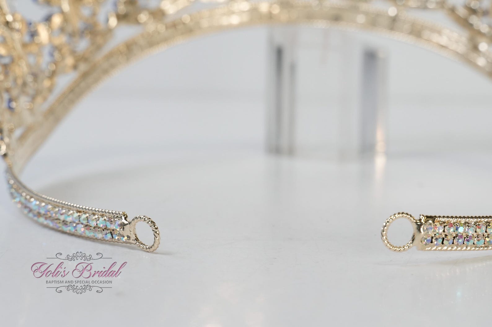 FAST SHIPPING!!! Gold With Royal Blue and AB Stones Tiara, Gorgeous ...