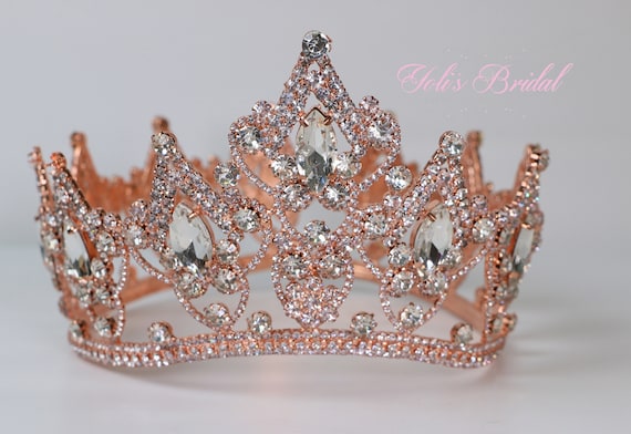FAST SHIPPING Rose Gold Round Crown Royal Crown Full | Etsy