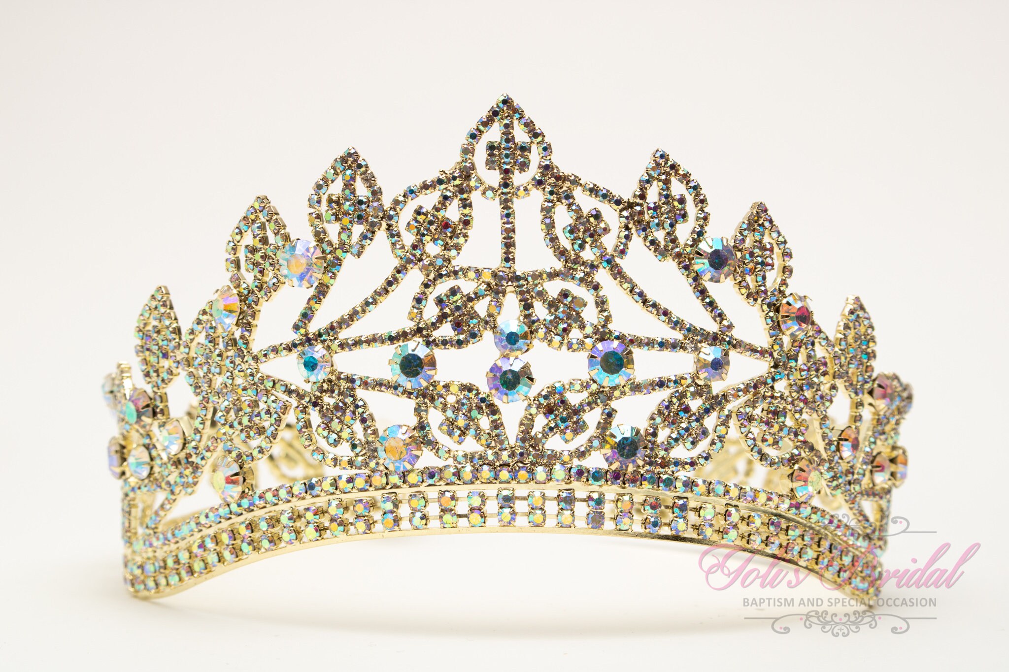 FAST SHIPPING!! Gold AB Round Crown, Royal Crown, Full Crown, Tiara ...
