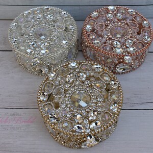 FAST SHIPPING!!! Beautiful Jewelry Box, Wedding Ring Box, Round Shaped ...