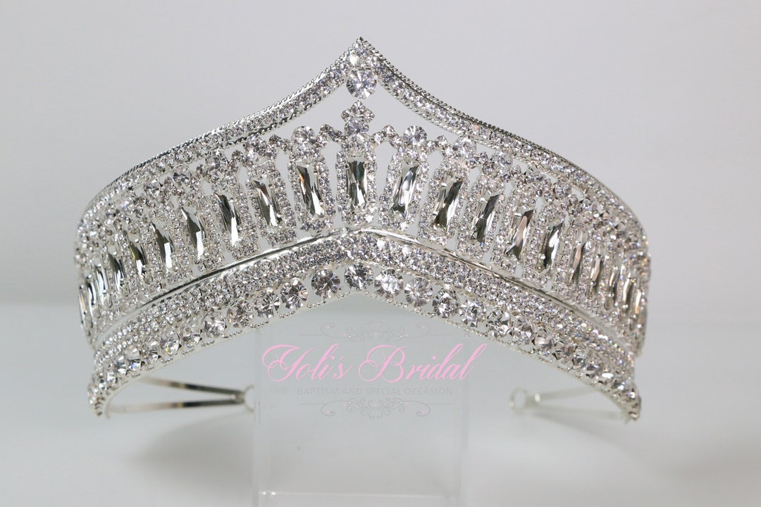 FAST SHIPPING!!! Silver Sparkling Tiara, Silver Crystal Tiara, Wedding ...
