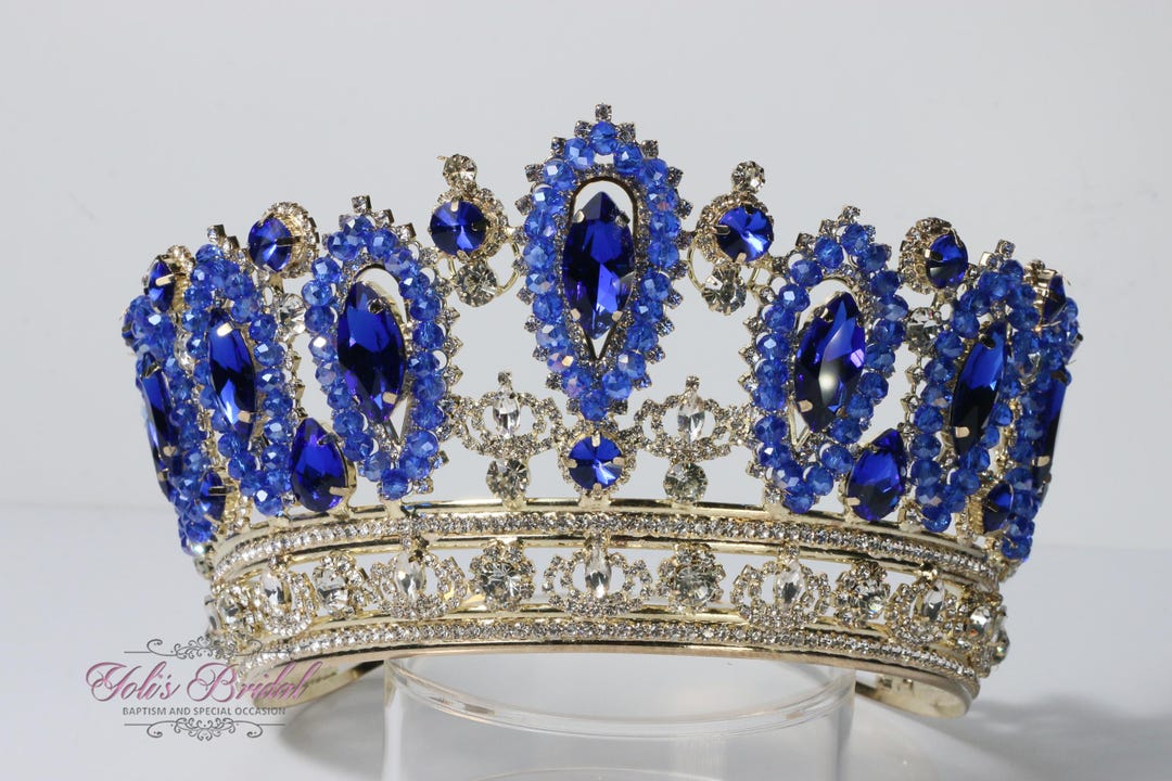 FAST SHIPPING!!! Silver With Royal Blue Tiara, Gorgeous Silver Tiara ...