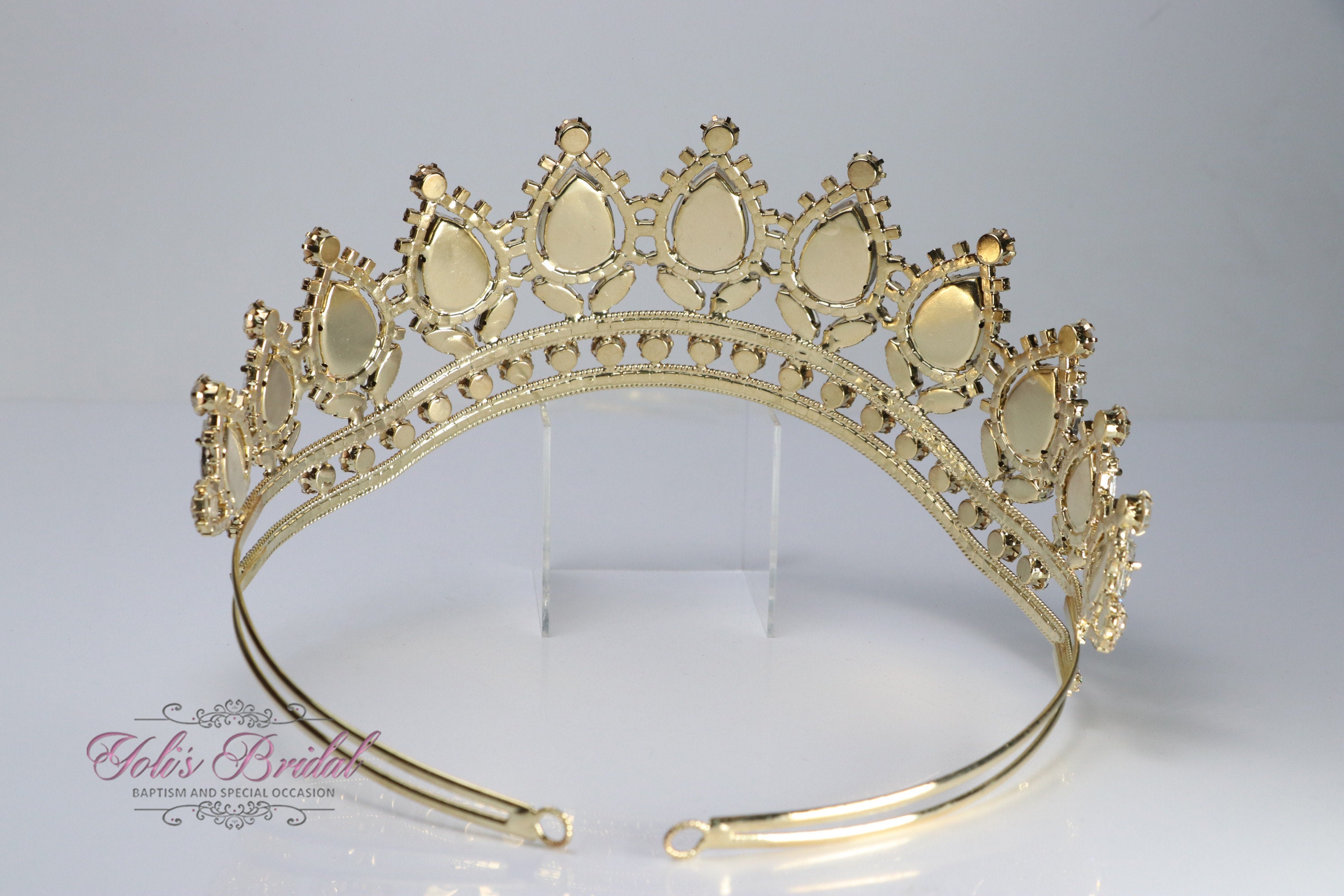 FAST SHIPPING!! Gold Sparkling Tiara, Royal Crown, Bridal Crown ...
